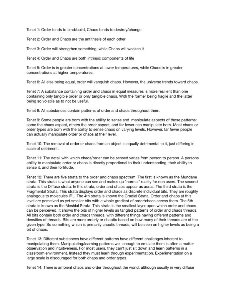 Order and Chaos: Key Concepts Explained | PDF | Chaos Theory | Matter