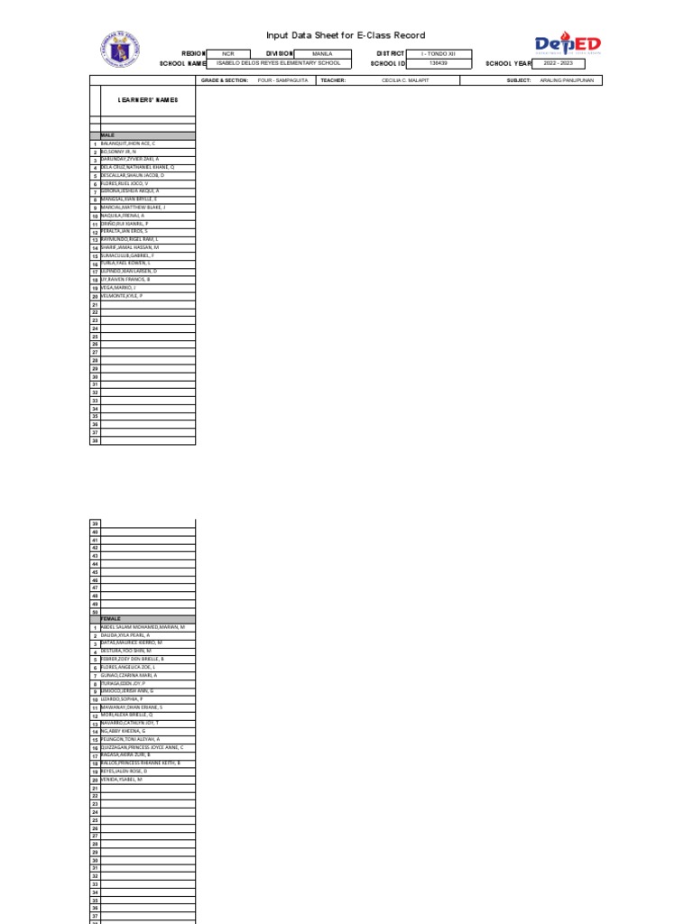 ECR - AP-SAMPAGUITA Updated | PDF