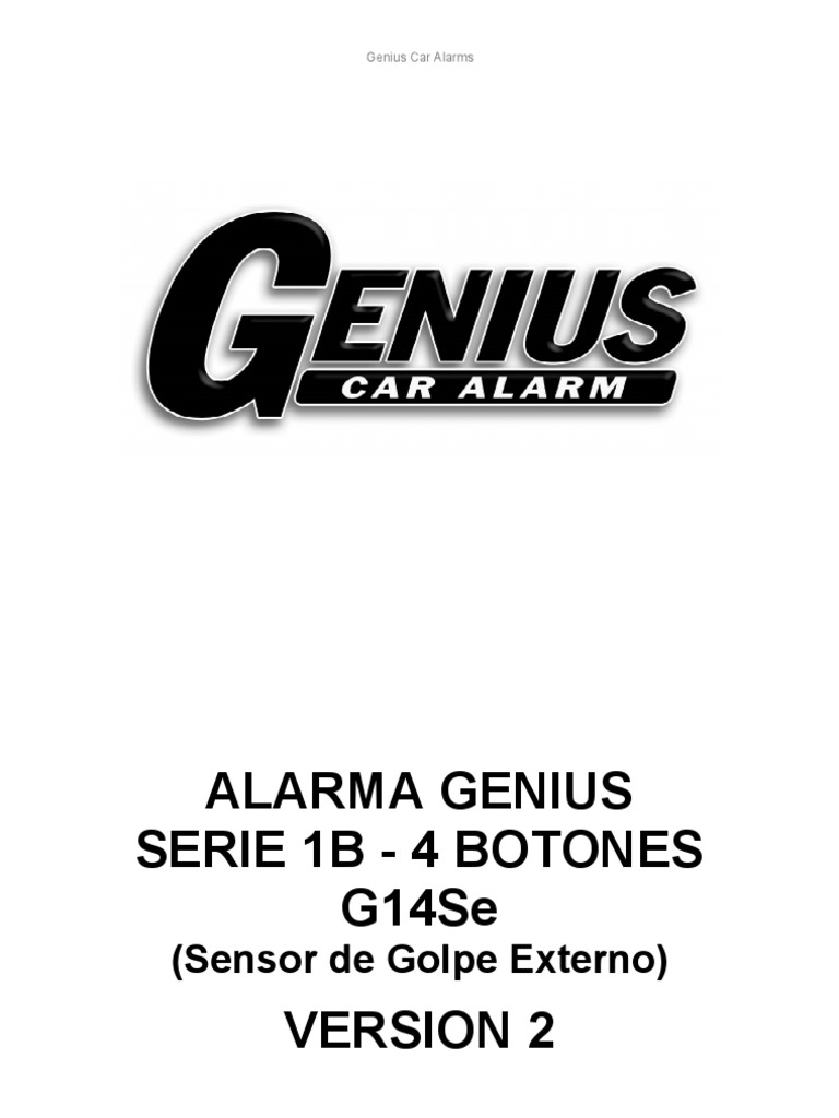 Alarma Genius | PDF | Control remoto | Science