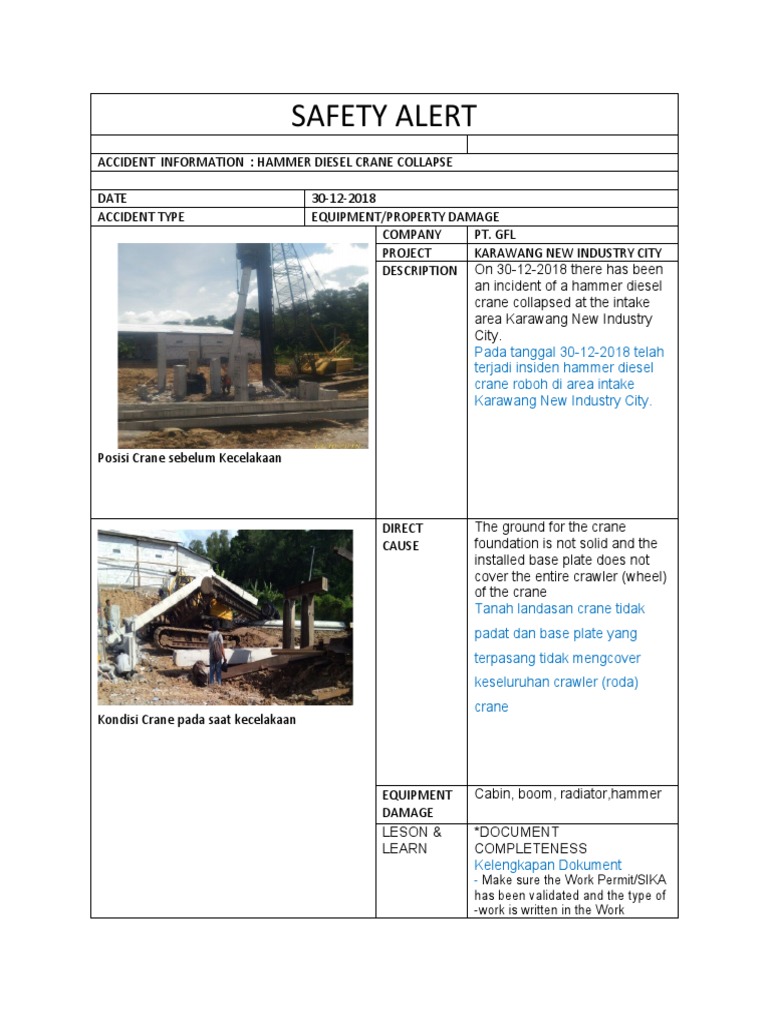 Safety Moment Safety Alert | PDF