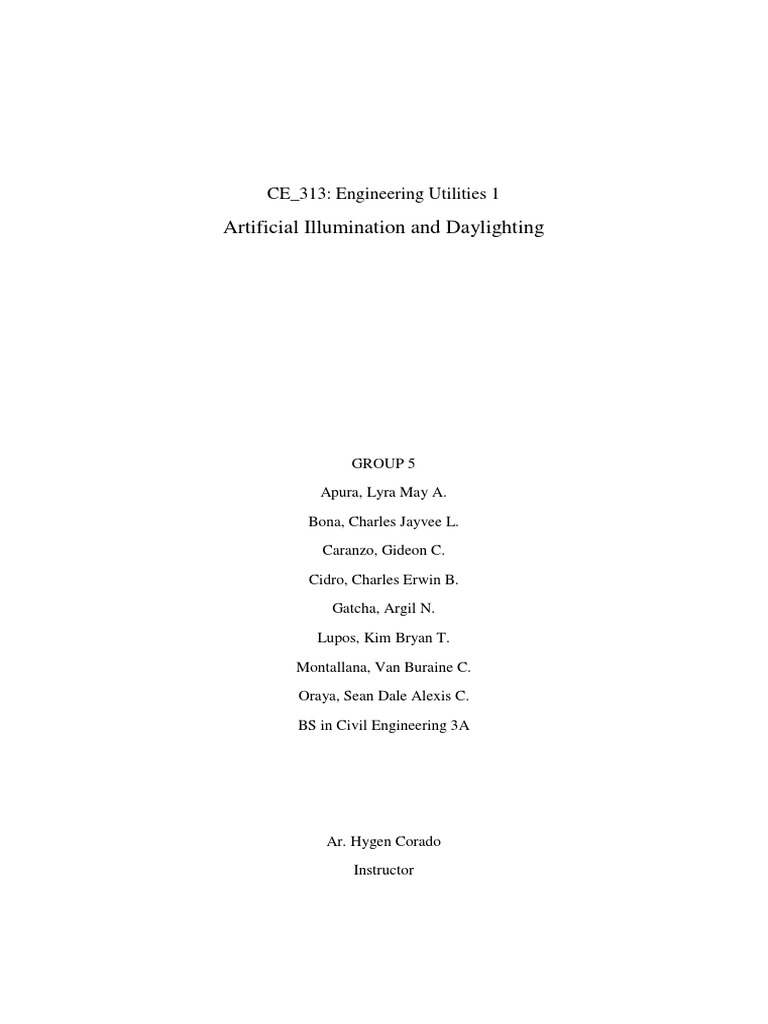 Ce - 313 Group 5 | PDF | Lighting | Window