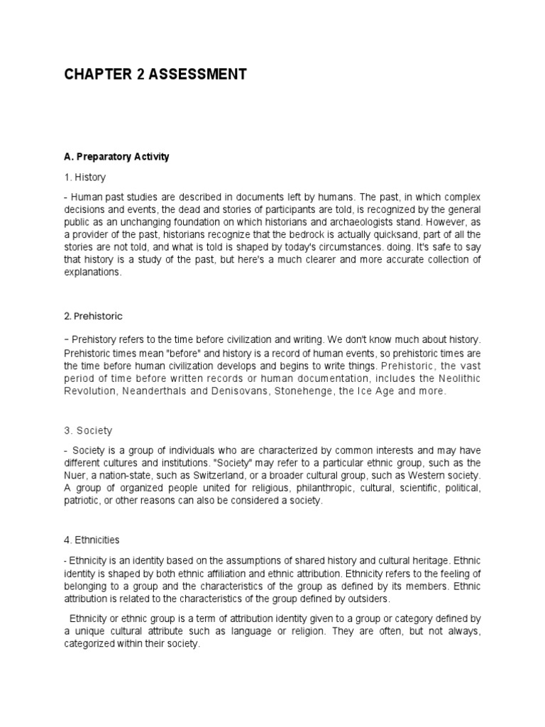 Chapter 2 Assessment PDF | PDF