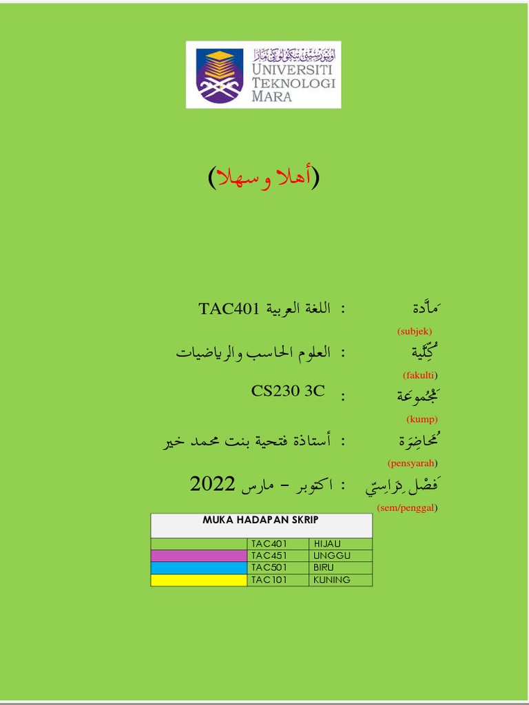 Tac401 - Skrip Role Play Arab | PDF