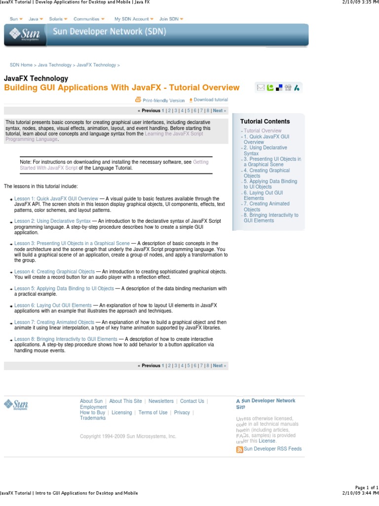 Building GUI Applications With JavaFX | PDF