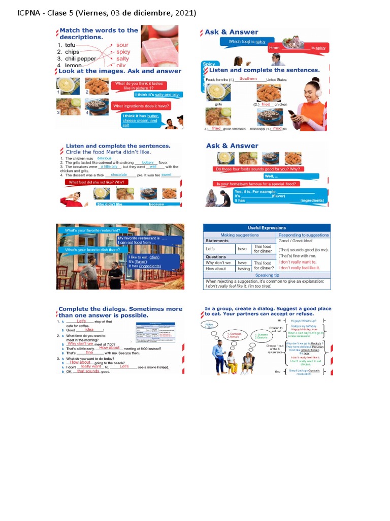 ICPNA Clase 5: Gramática 03/12/21 | PDF
