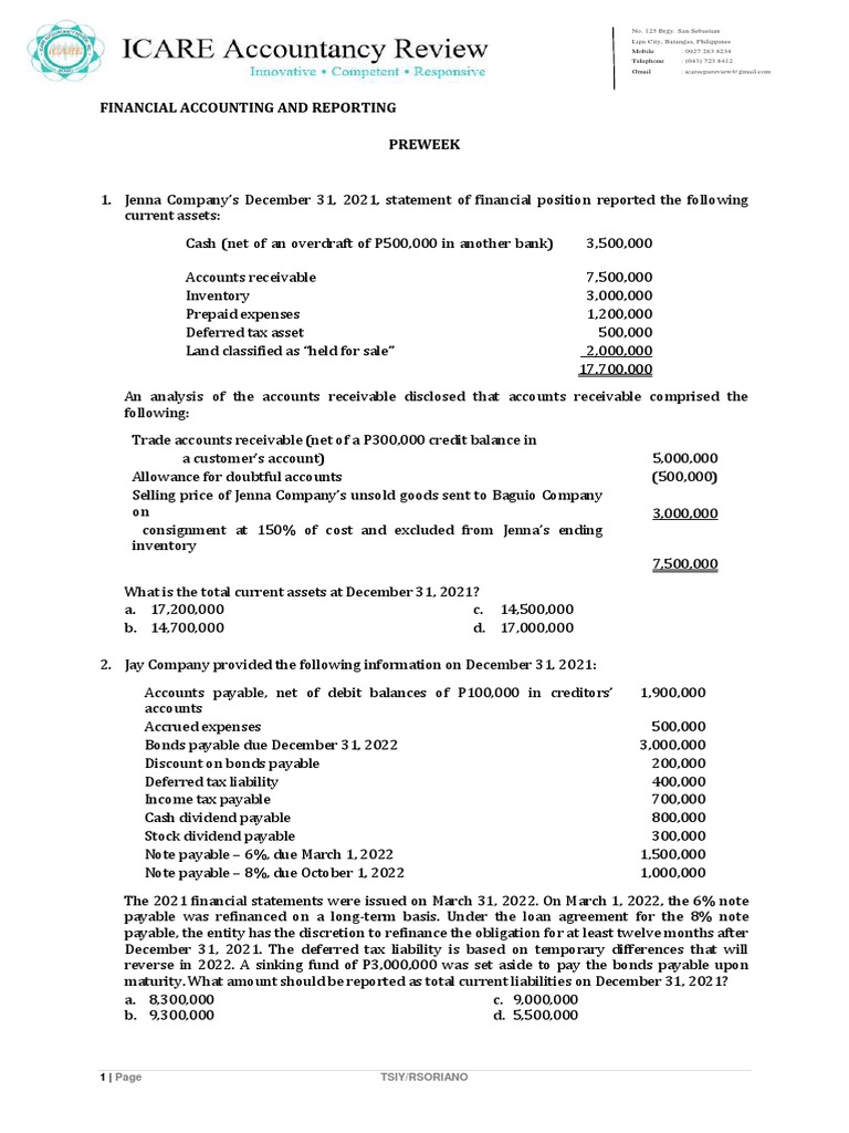 Far Preweek | PDF | Option (Finance) | Bonds (Finance)