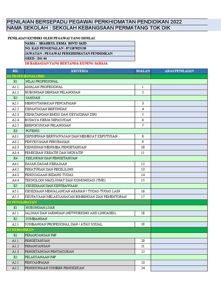 Borang PBPPP 2022 | PDF