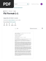 Fbi Format | PDF | Federal Bureau Of Investigation | American Government