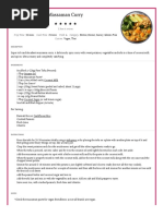 Camile Thai Menu and Nutritional Info | PDF | Thai Cuisine | Curry