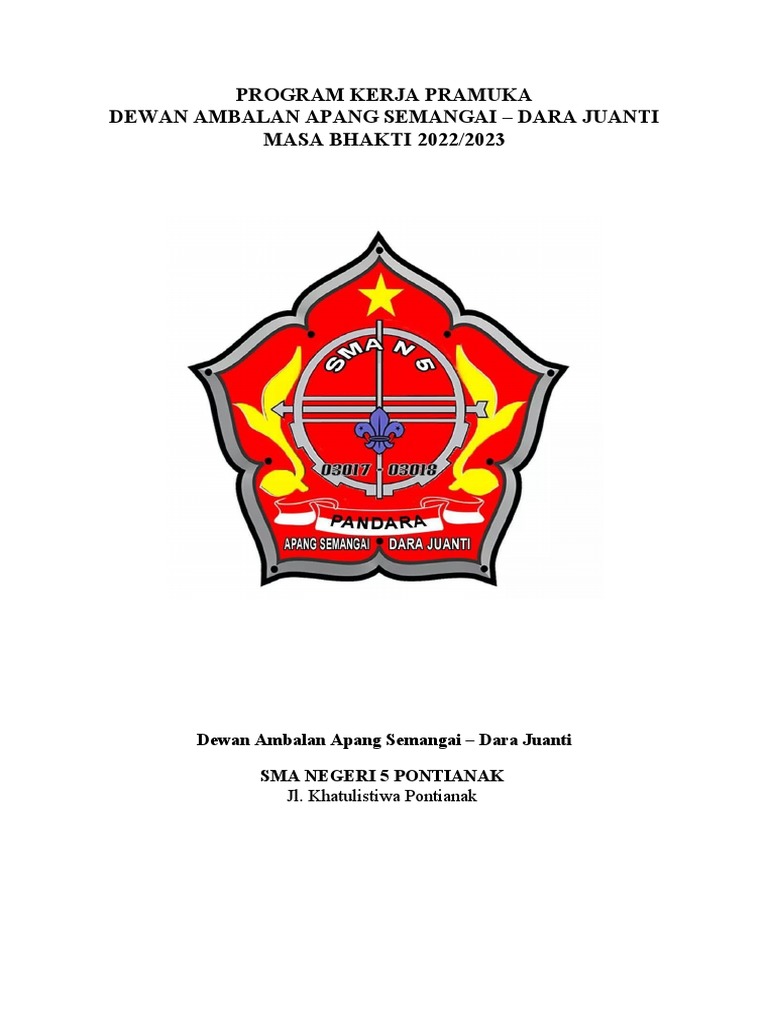 Program Kerja Pramuka Penegak 2022/2023 | PDF