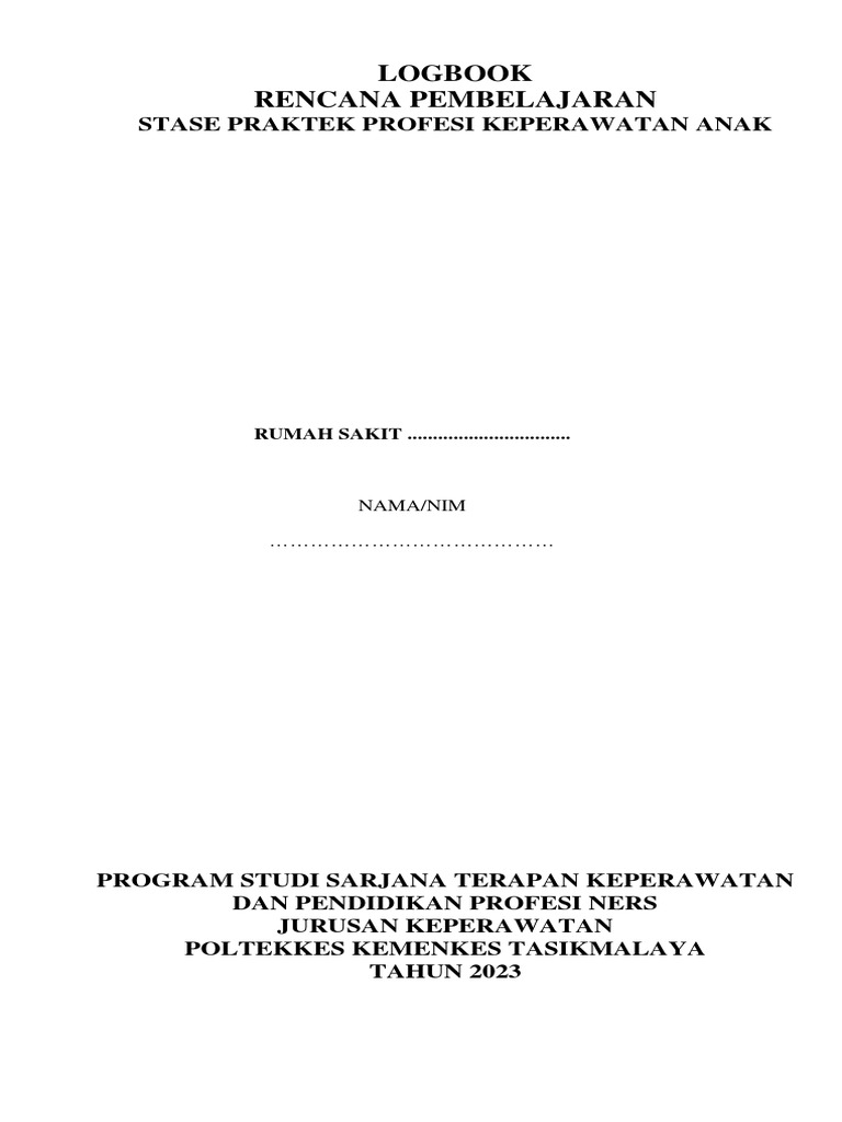 LOGBOOK PROFESI NERS 2022 - Fix | PDF