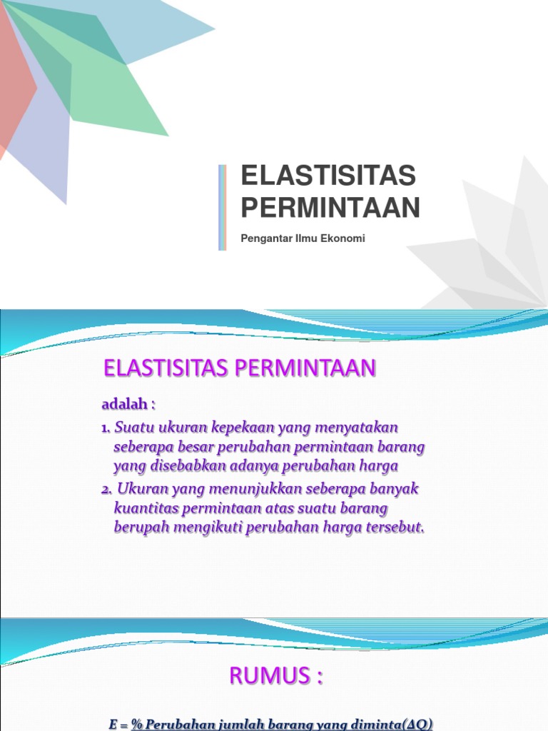 PPT MK. PIE - Elastisitas Permintaan | PDF