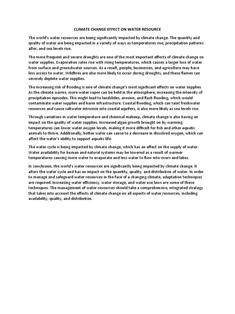 CCE On WRS | PDF | Water | Water Resources