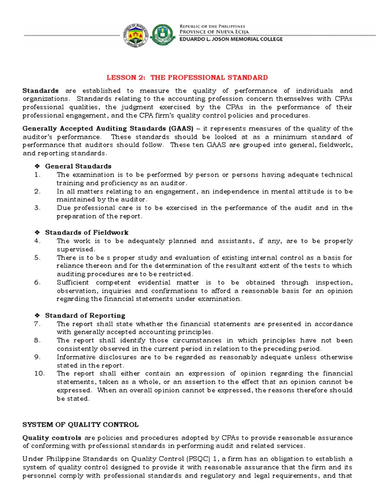 WV&PE Lesson 2 | PDF | Audit | Certified Public Accountant
