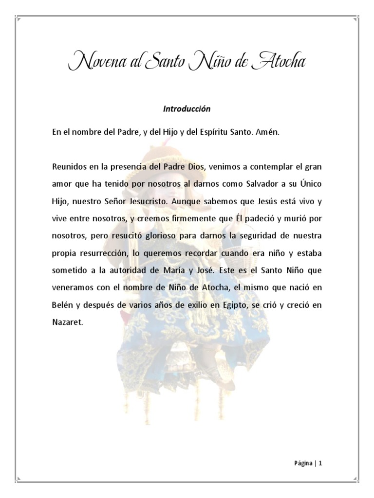 Novena Al Santo Niño de Atocha | PDF | María, madre de Jesús | Jesús