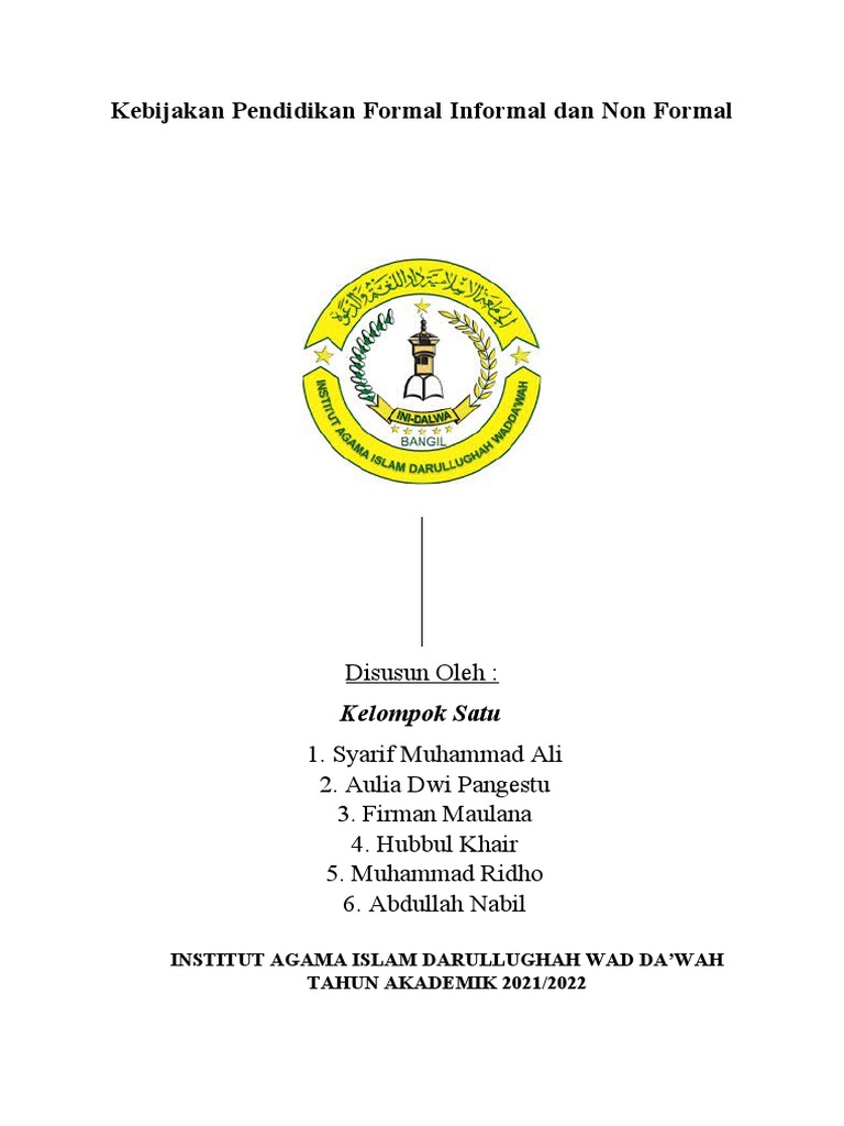 Kebijakan Pendidikan Formal dan Nonformal | PDF