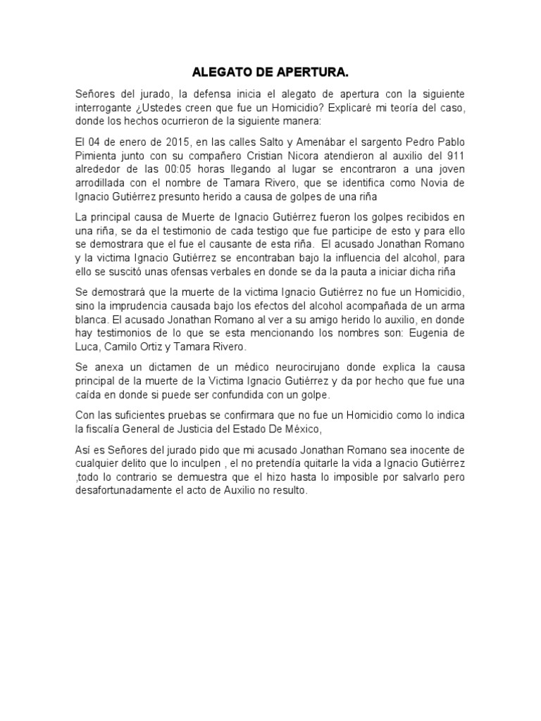 Alegato de Apertura 2 | PDF