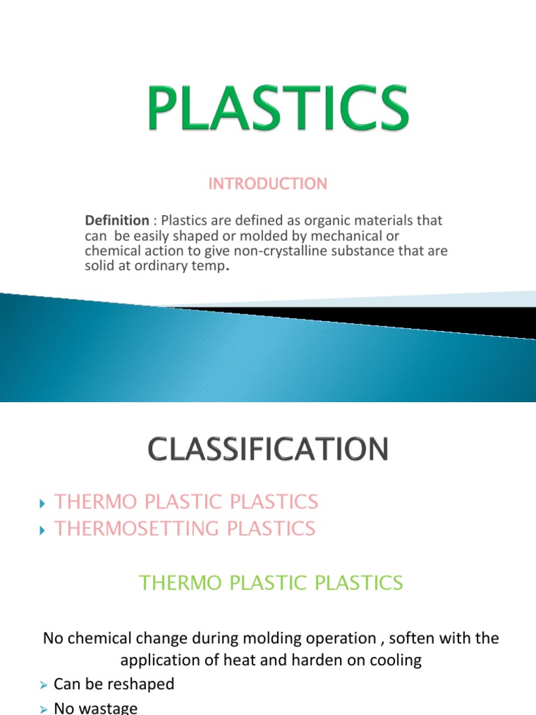 PLASTICS | PDF | Plastic | Thermoplastic