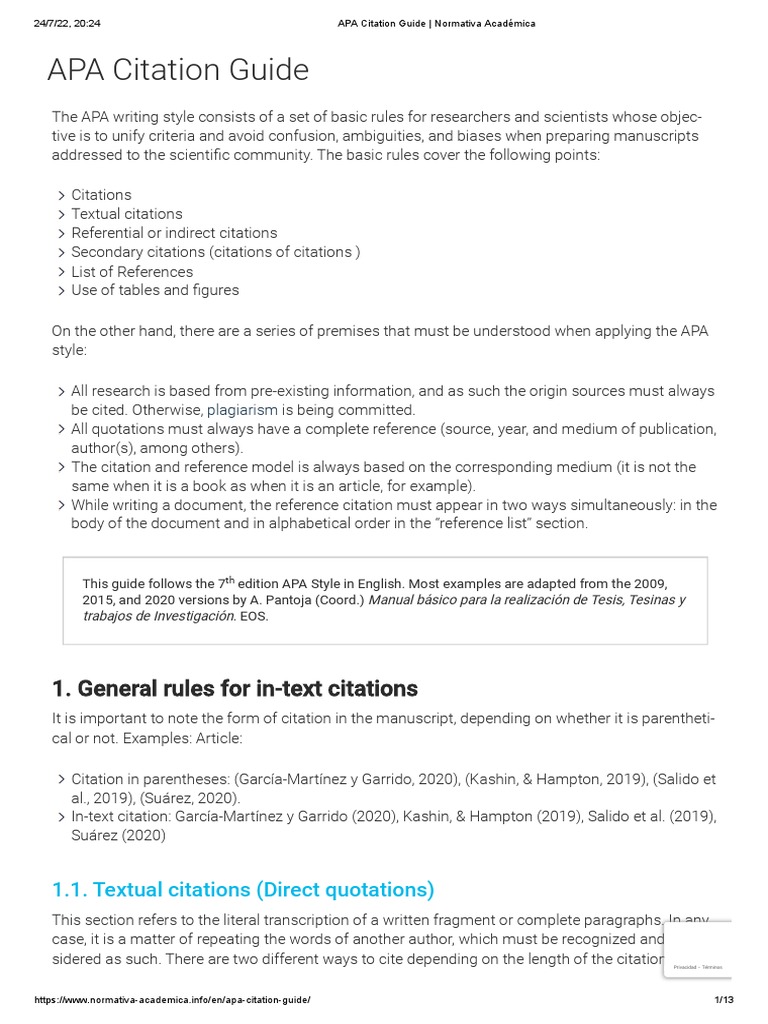 APA Citation Rules Explained | PDF | Citation | Apa Style