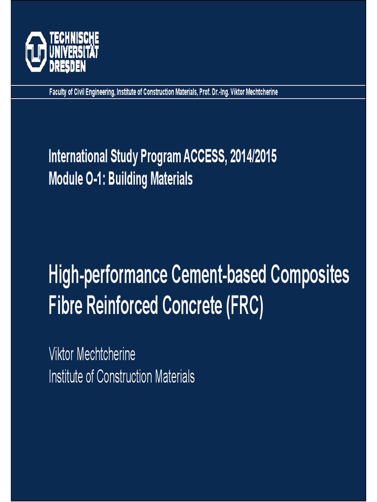 High-Performance Fiber-Reinforced Concrete: An Overview of Properties ...