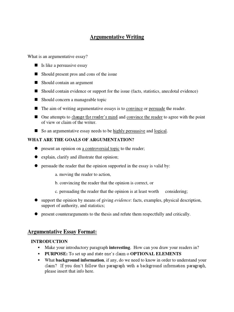Argumentative Writing | PDF | Essays | Argument