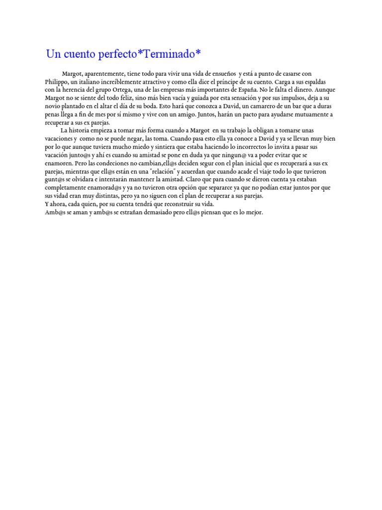 Un Cuento Perfecto | PDF