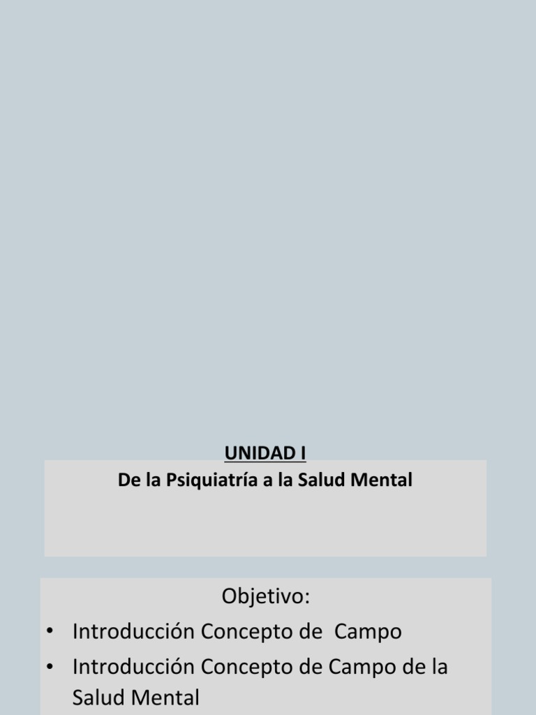 Los Cinco Elementos Del Campo de La Salud Mental | PDF | Teoría | Mente