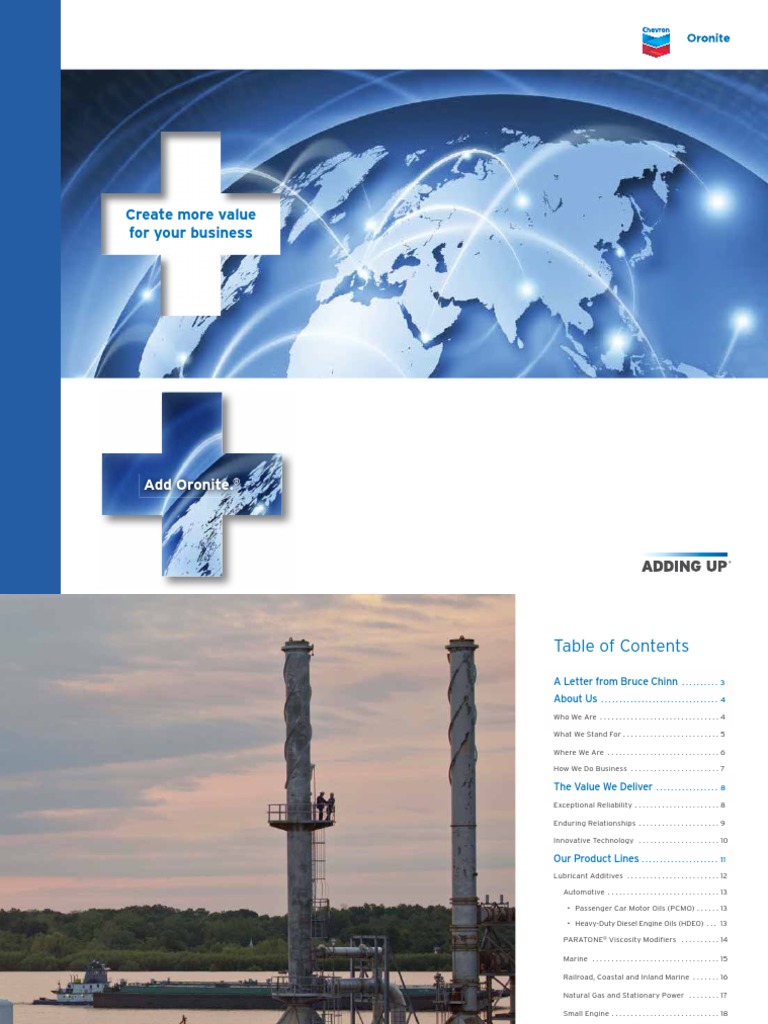 Vision - Oronite Corporate Brochure May 2018 | PDF | Motor Oil | Lubricant