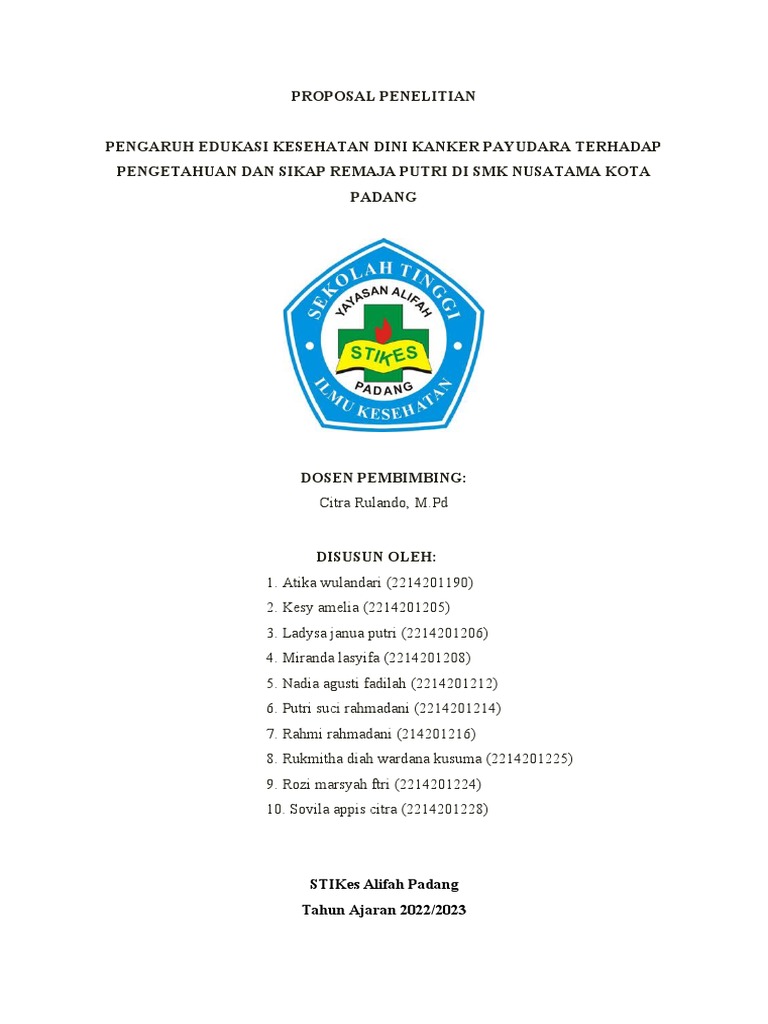 Proposal Penelitian | PDF