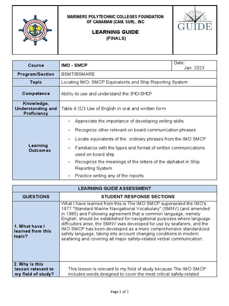 Learning-Guide-Imo F | PDF | Learning | Behavior Modification