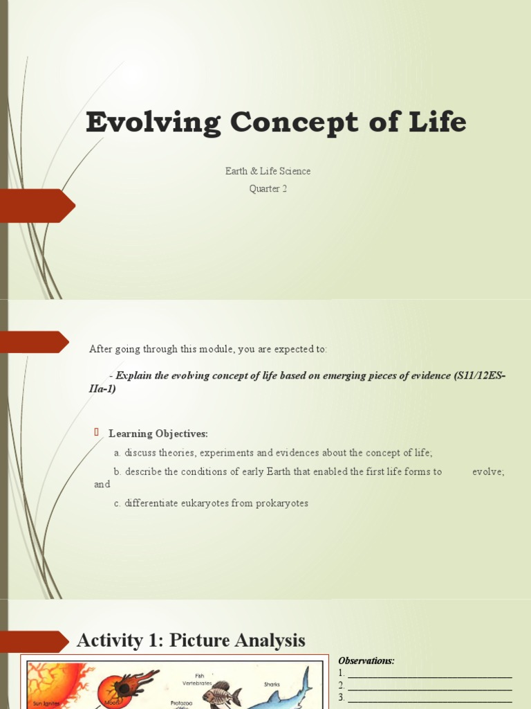 Evolving Concept of Life | PDF | Life | Cyanobacteria