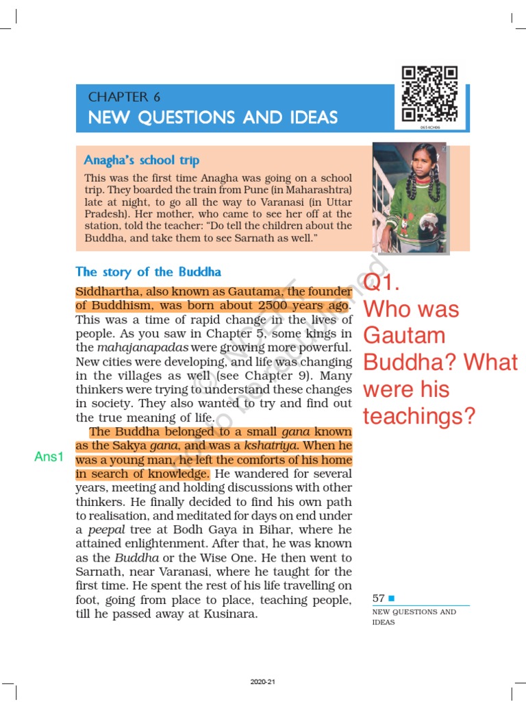 CH 6 New Questions and Ideas | PDF | Gautama Buddha | Upanishads