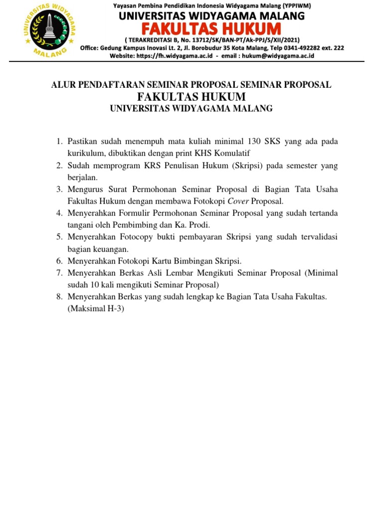 2022 Alur Pendaftaran Seminar Proposal Seminar Proposal | PDF