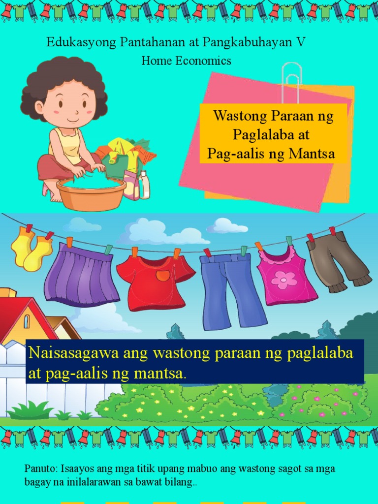 Wastong Paraan NG Paglalaba | PDF