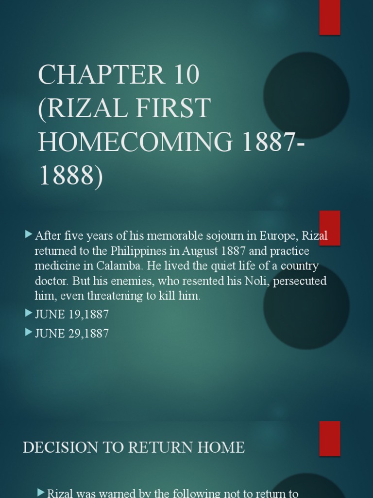 Chapter 10 Rizal | PDF | Philippines | Manila