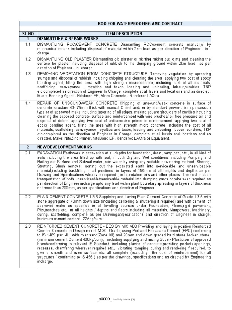 Rate Cards | PDF | Paint | Concrete