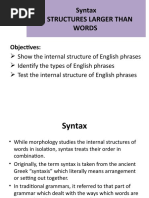 Syntax-Heads and Modifiers | PDF | Phrase | Verb