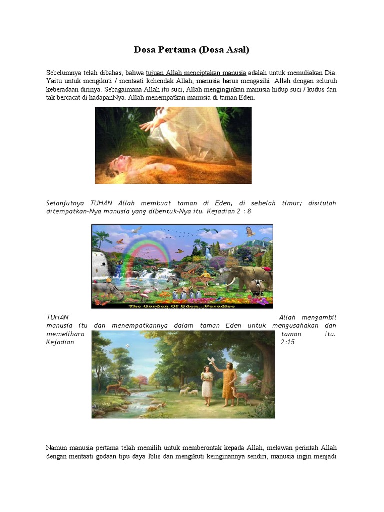 Kejatuhan Manusia dalam Dosa Asal | PDF