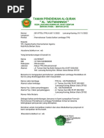 Persyaratan Mendirikan Atau Perpanjangan Ijop MDT Ula-Kemenag | PDF