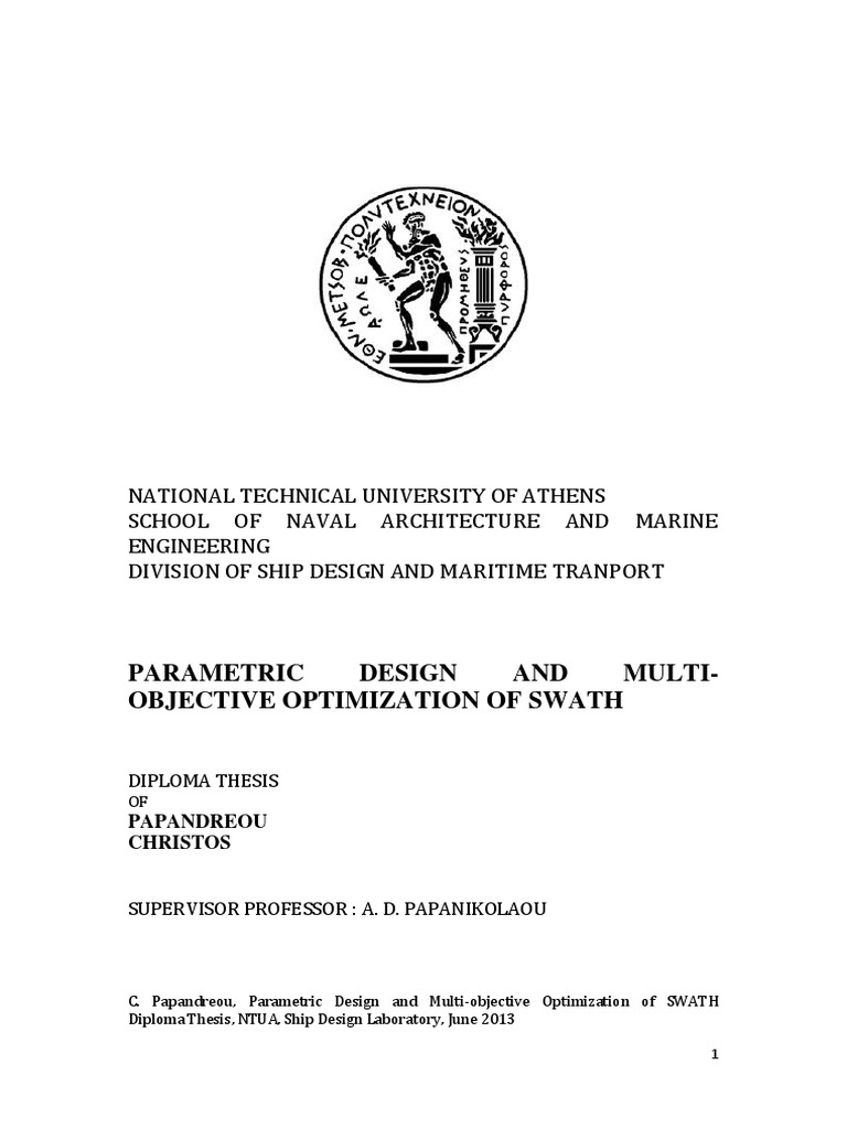 SWATH Design Optimization Thesis | PDF | Genetic Algorithm | Mathematical Optimization