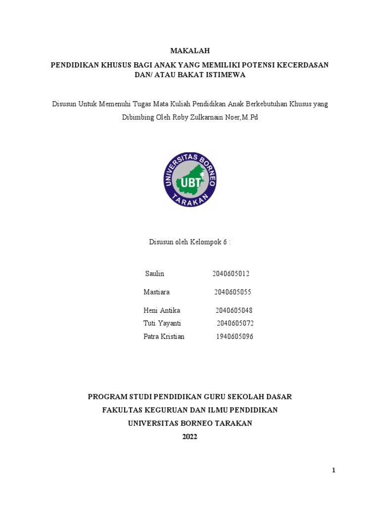 Makalah MK ABK Kelompok 6 | PDF