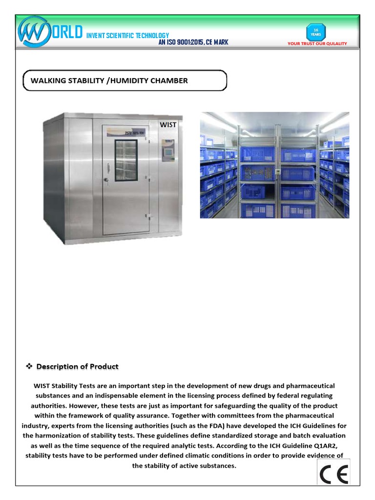 Walk-In Stability Chamber Specifications | PDF | Humidity ...