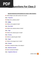 GK Questions For Kids Basic GK For Class | PDF | Travel | Language Arts ...