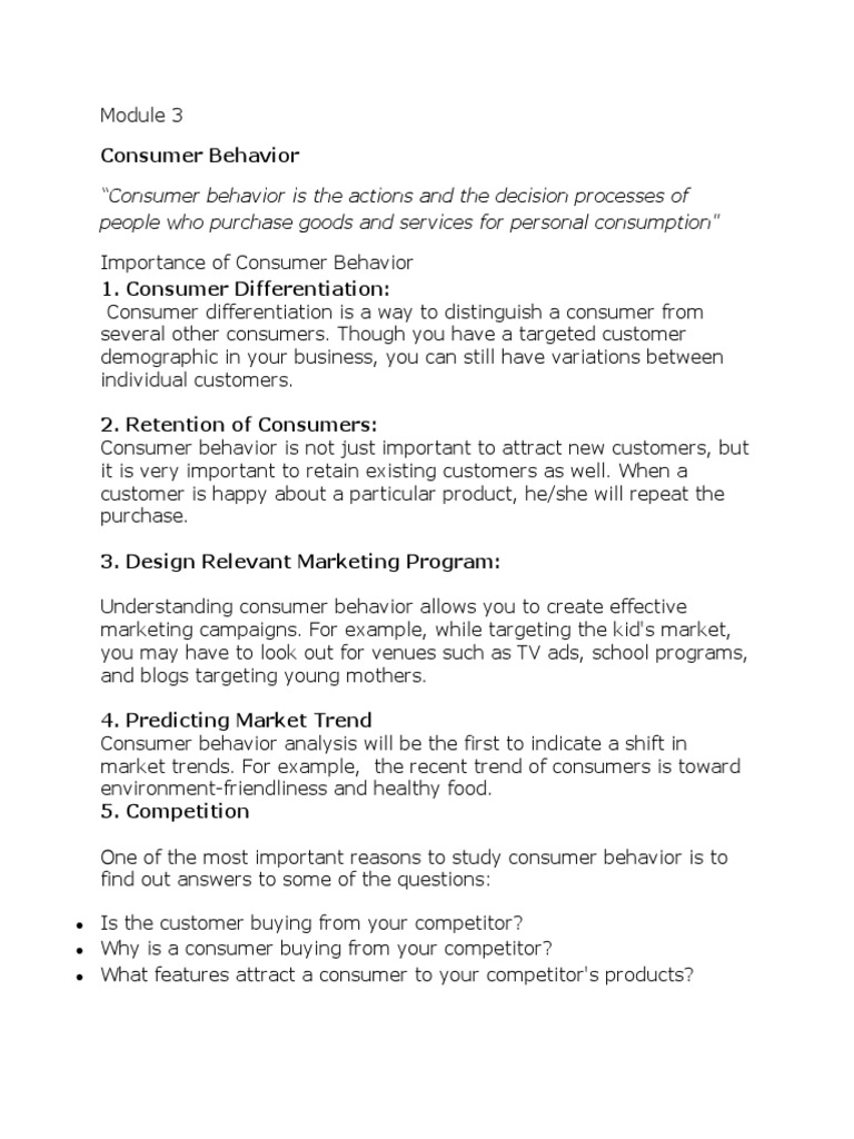 Module 3 | PDF | Consumer Behaviour | Behavior