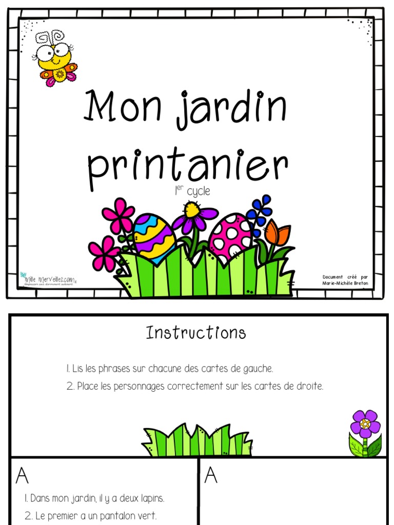 Jardin Printemps Lecture 1cycle | PDF