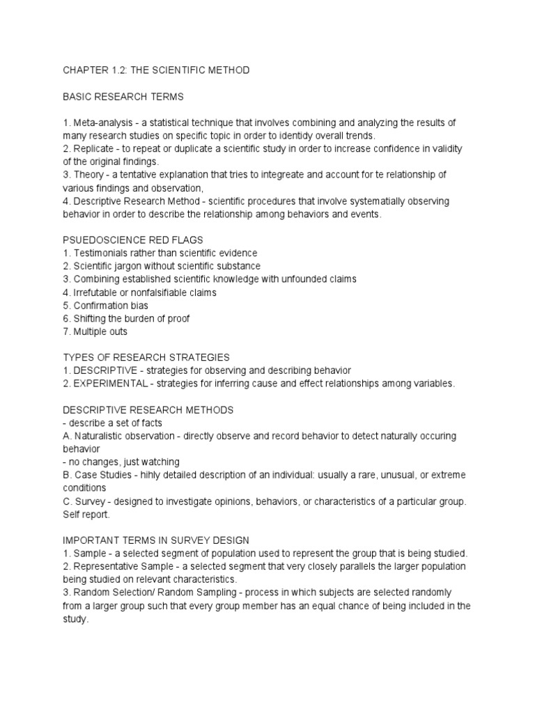 Chapter 1.2 - The Scientific Method | PDF