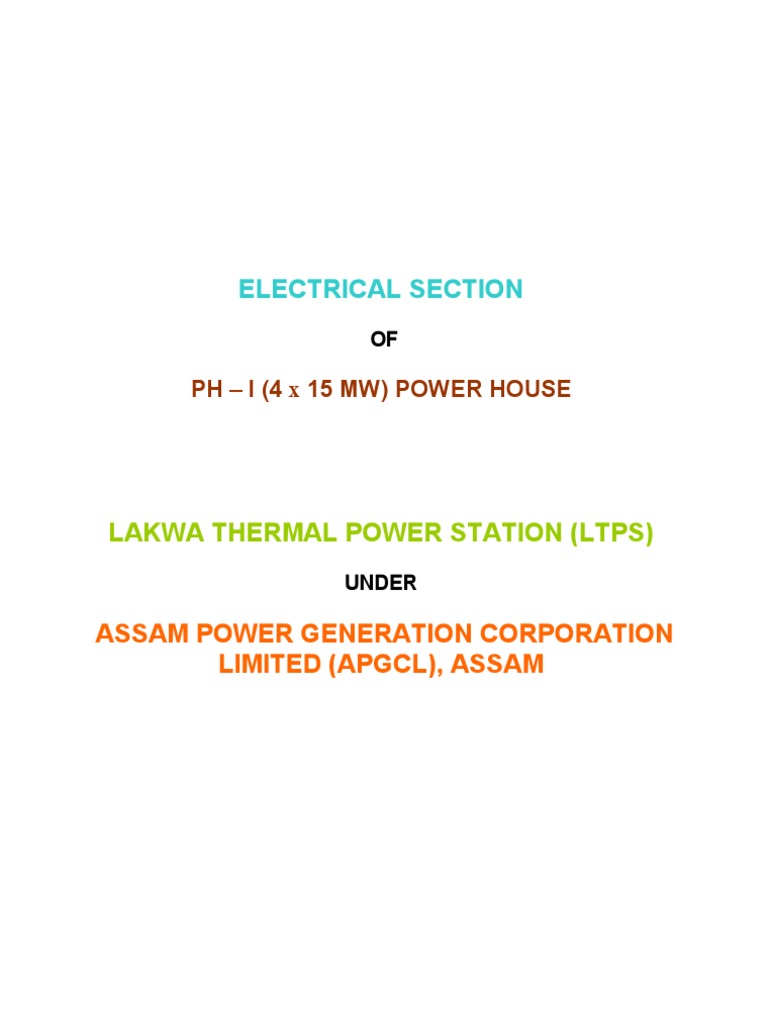 Ltps Electrical | PDF | Relay | Electric Generator
