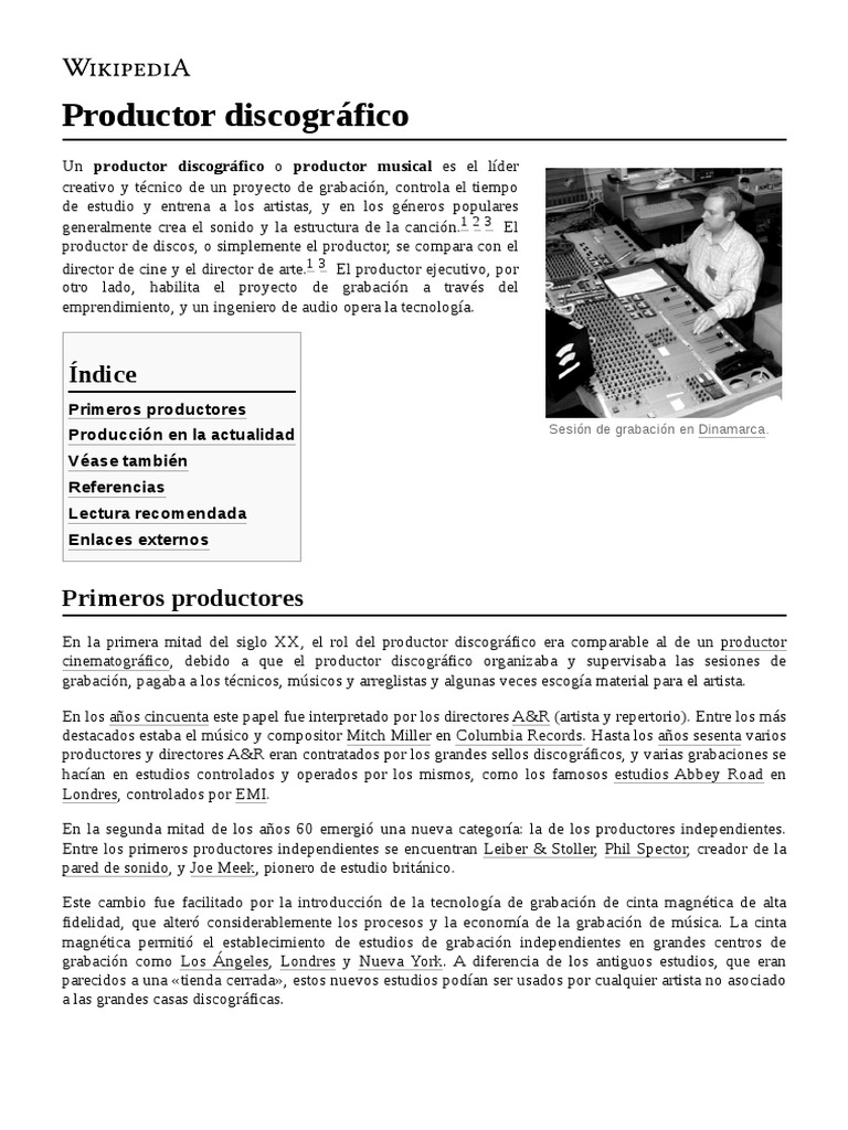 Productor Discográfico | PDF