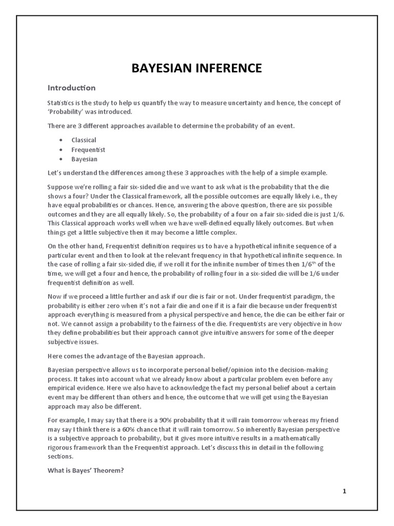 Bayesian Inference | Download Free PDF | Bayesian Inference | Statistical Inference