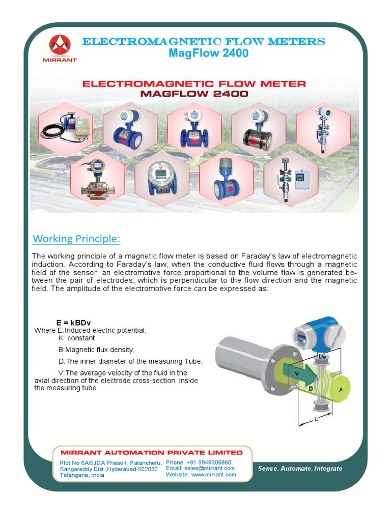 MagFlow 2400 Electromagnetic Flow Meter | PDF | Flow Measurement ...